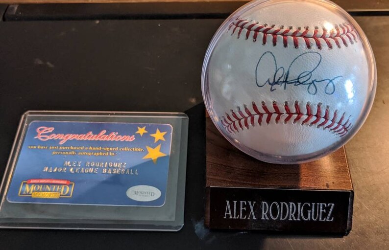 Alex Rodriguez Arod Mounted Memories Cert Autographed Major League ...
