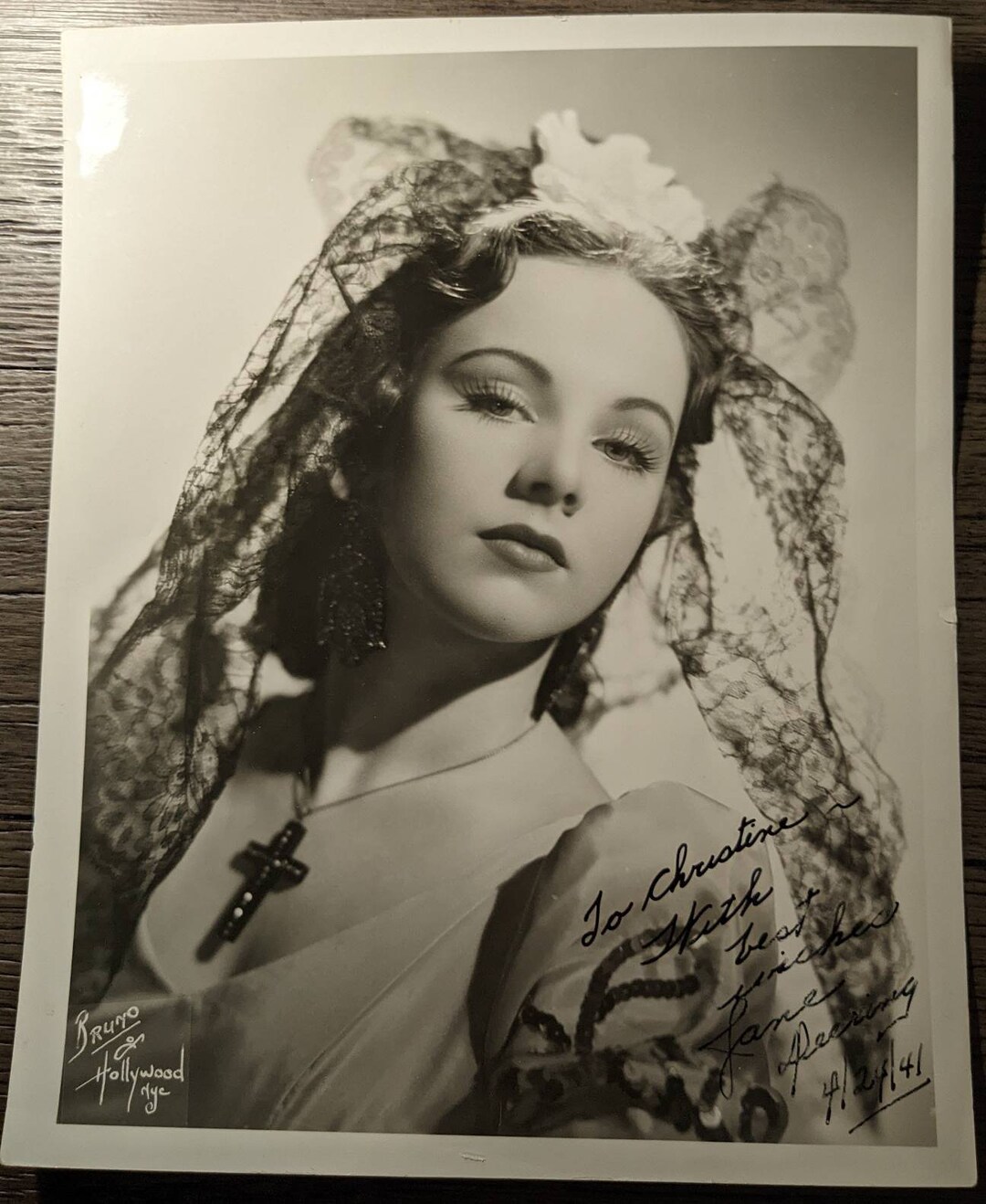 Vintage Autographed Lane Deering 1941 Autographed Actress Signed 8x10 ...