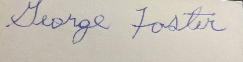 Signed George Foster Baseball 3x5 Card! Authentic Legend Autograph ...