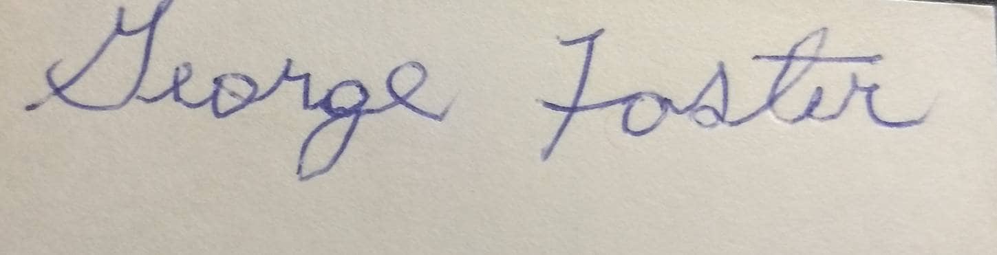 Signed George Foster Baseball 3x5 Card! Authentic Legend Autograph ...