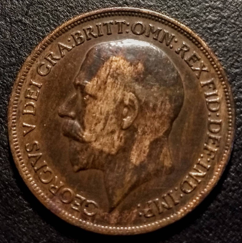Great Britain 1916 Woodgrain King George V High Grade Penny - Etsy