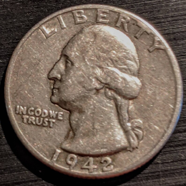 1942-P Solid Grade Silver Washington Quarter Piece Antique - Etsy