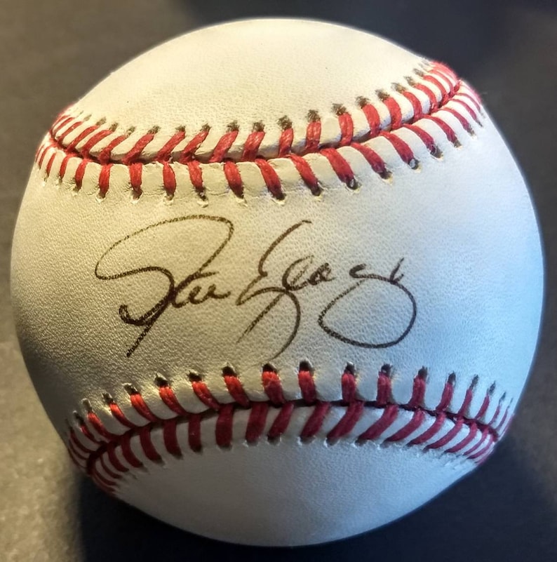 A Signed Stever Yeager Los Angeles Dodgers Vintage Autograhed Major ...