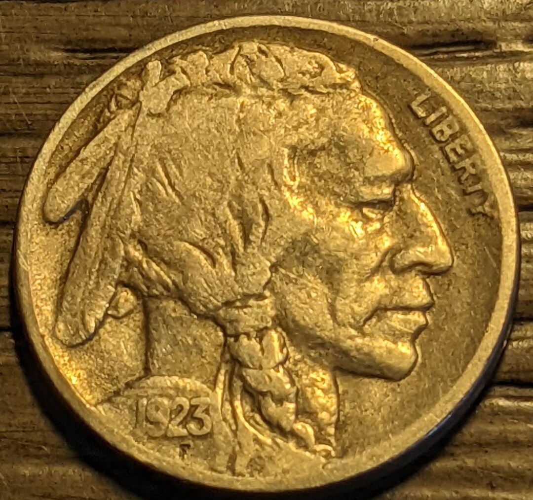 Vintage Semi Key 1923-S Buffalo Nickel Five Cent Indian Piece Authentic ...