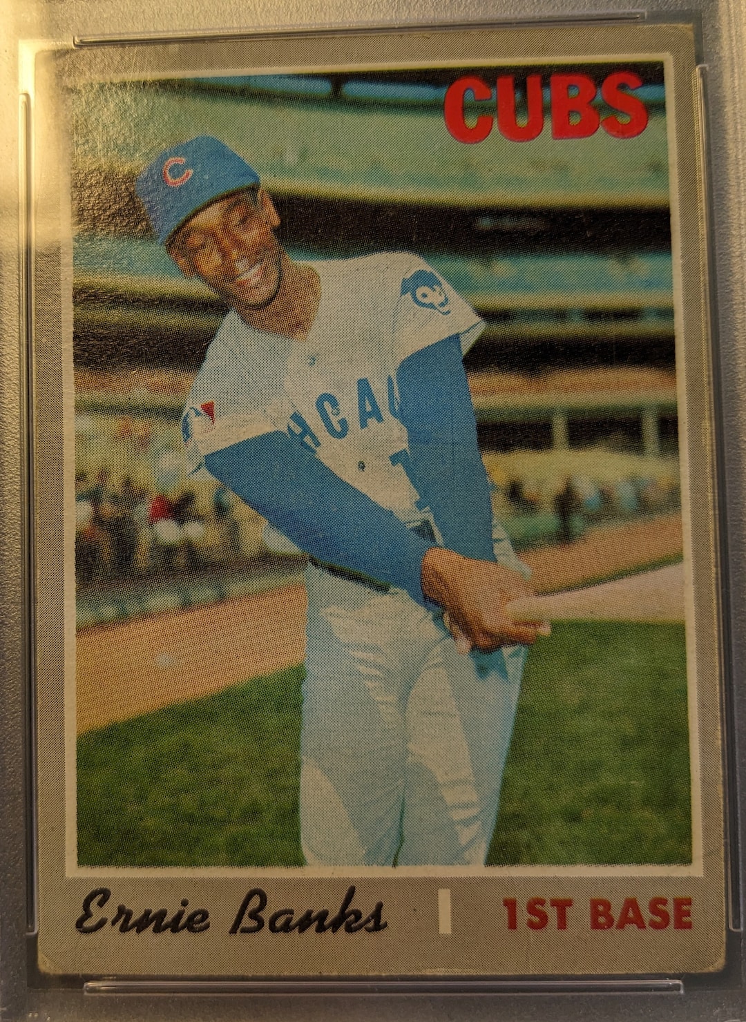Authentic 1970 Ernie Banks Chicago Cubs PSA 2 Graded Topps #630 High ...