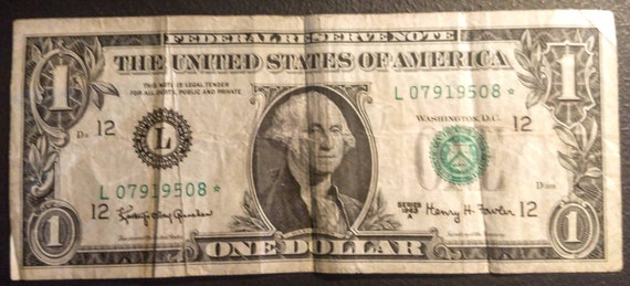 Vintage 1963-A Star Note Circulated Grade Circulated Star Note | Etsy