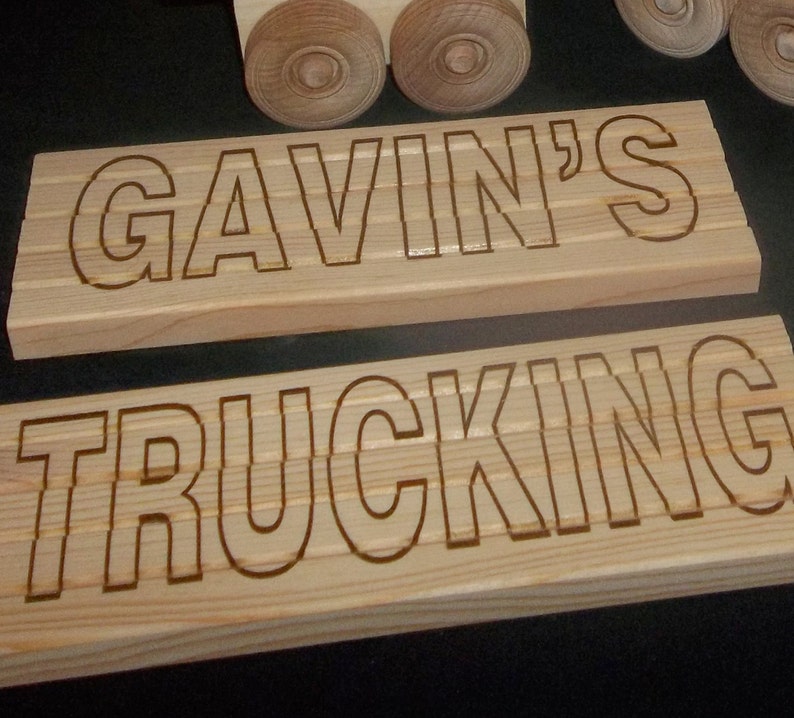 Personalized Wooden Trucks FREE Engraving Included | Etsy