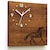 Solid Wood Wall Clock Tailoring Wood Laser Engraved Massive Wood Iroko ...