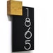 Modern Wall Hanging Number Sign - Black Aluminum (ACP), Fiber Laser ...