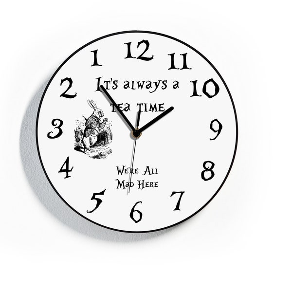 White Rabbit Clock - Etsy