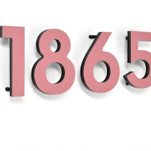 Modern House Numbers Letters - Pink Aluminum - Mailbox Numbers - Home ...