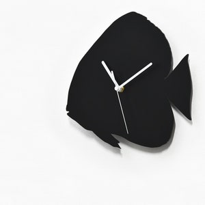 Coral Fish Silhouette Wall Clock - Fish Wall Decor - Fish Clock ...