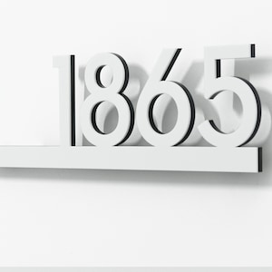 Modern House Numbers - White With Black Acrylic - Contemporary Home ...