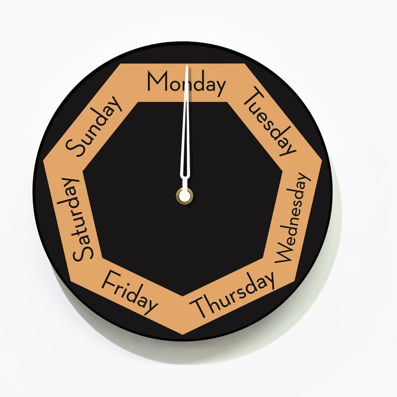 Day of the Week Clock - Etsy