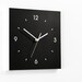 Modern Aluminum Wall Clock With Numbers - Hollow Bar Square - Black ...