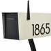 Contemporary Post Mounted Mailbox - Aluminum Ivory White Body and ...