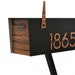 Contemporary Post Mounted Mailbox - Aluminum Black Body and Aluminum ...