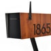 Contemporary Post Mounted Mailbox - Aluminum Red Oak Body and Aluminum ...