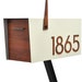 Contemporary Post Mounted Mailbox - Aluminum Ivory White Body and ...