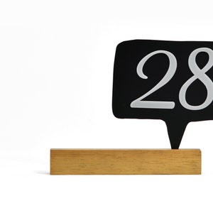 Modern Table Numbers Sign - Personalized Engraving - Wooden Wedding ...