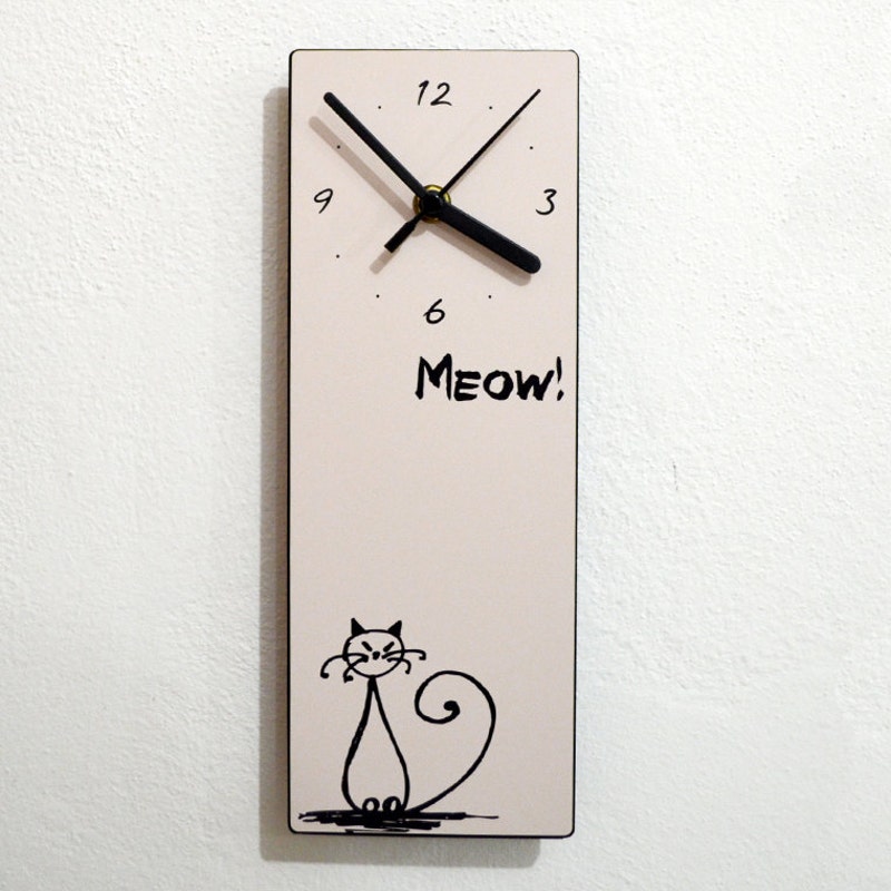 Meowing Cat Clock - Etsy