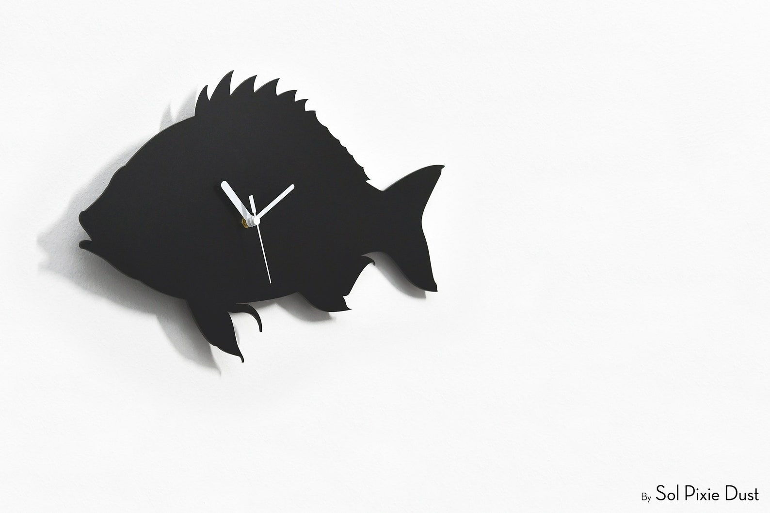 Carp Fish Silhouette Wall Clock - Fish Wall Decor - Fish Clock - Lake ...