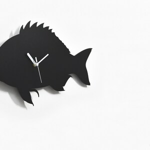 Carp Fish Silhouette Wall Clock - Fish Wall Decor - Fish Clock - Lake ...