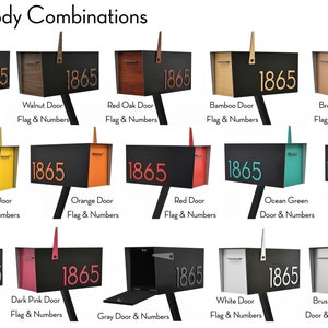 Contemporary Post Mounted Mailbox - Aluminum Bronze Body and Aluminum ...