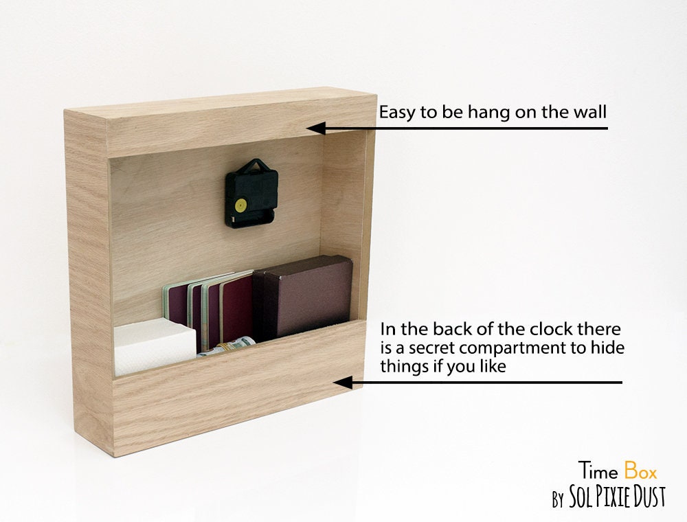 Modern Cuckoo Bird Time Box Clock Dark Oak Wood Laser - Etsy