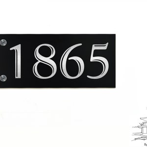 Modern House Sign Small With Black Aluminum (ACP) and Silver Fiber ...