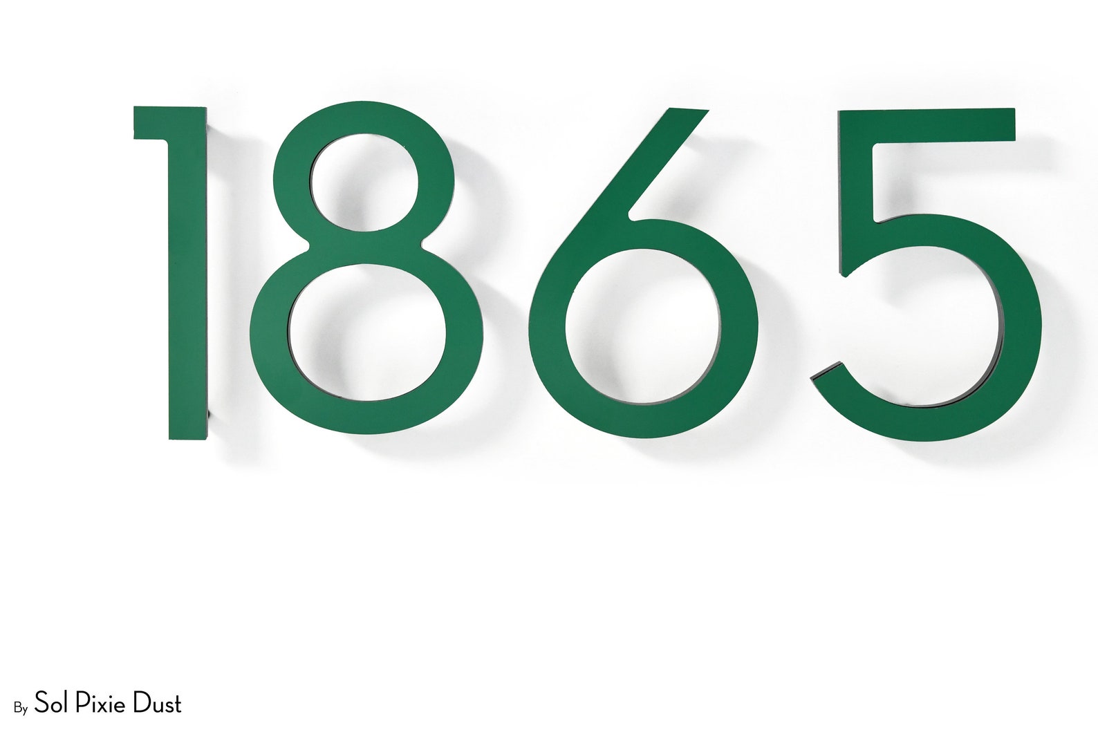 Modern House Numbers Letters Green Aluminum Mailbox Numbers Home ...
