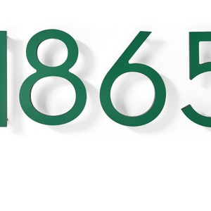 Modern House Numbers Letters - Green Aluminum - Mailbox Numbers - Home ...
