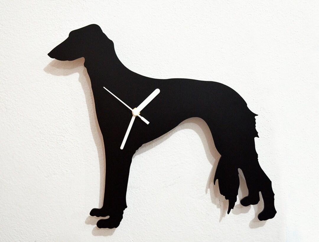 Greyhound Borzoi Dog - Wall Clock Silhouette - Etsy