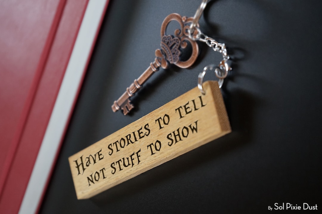 Laser Engraved Wood Key Chain - Solid Iroko Wood - Personalized Small ...