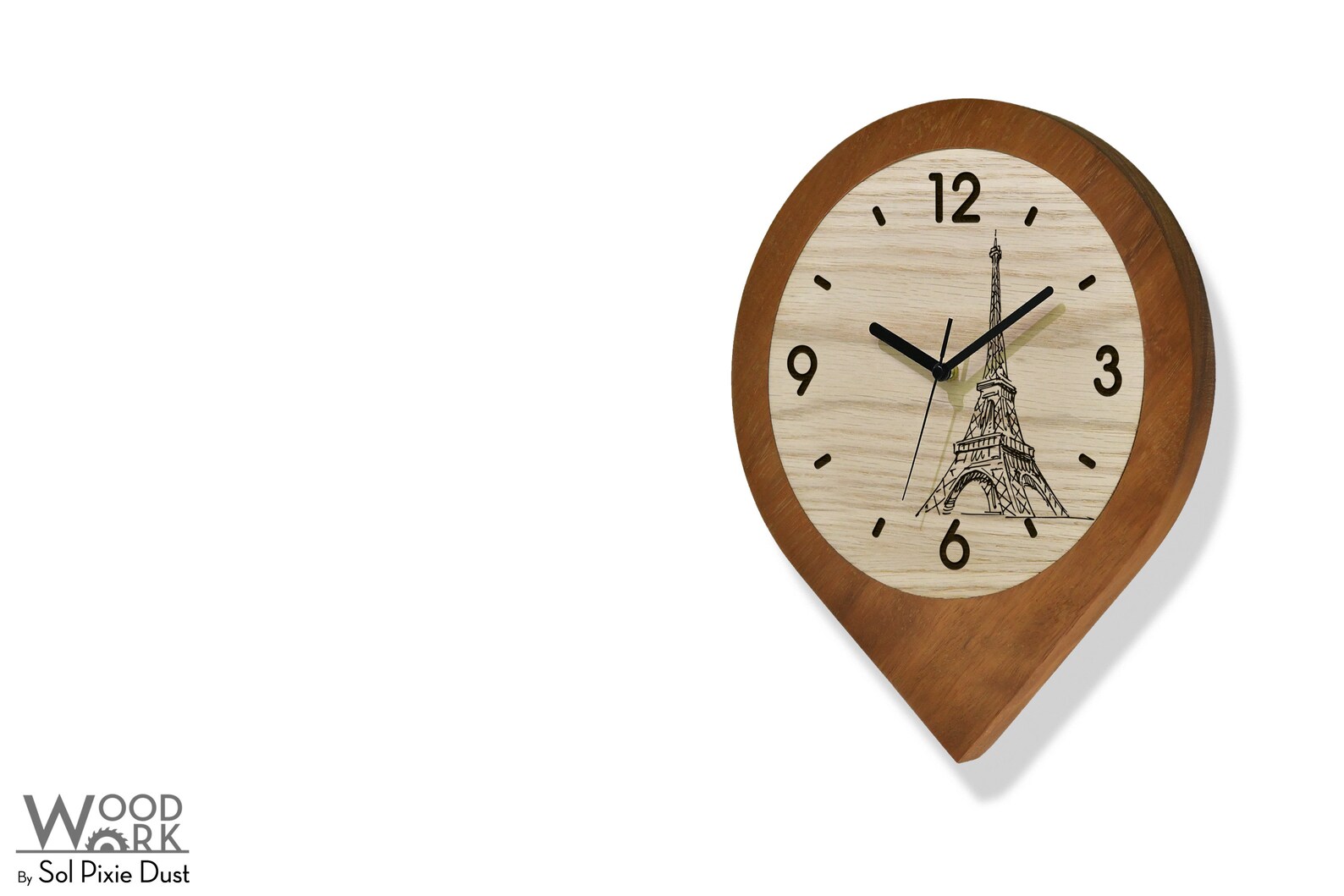 Pin Clock Laser Engraved Simple & Trendy Decor Wall Mount | Etsy