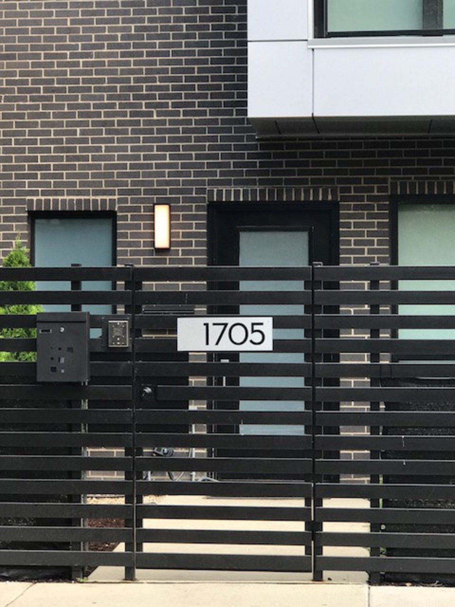 Modern House Numbers Rectangle Concrete With Black Acrylic | Etsy