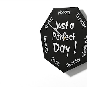 Day of the Week Clock Just a Perfect Day Heptagon Week Clock Fun ...