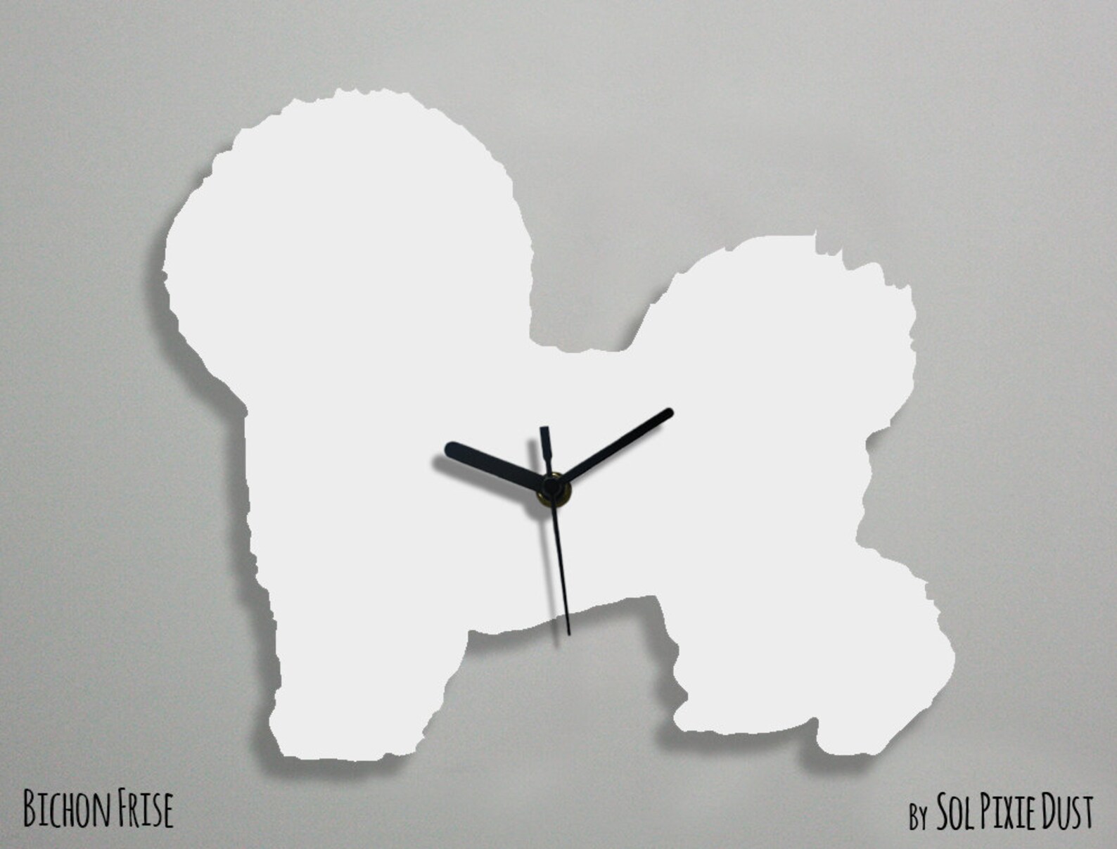 Bichon Frise Dog 2 - Wall Clock Silhouette - Etsy
