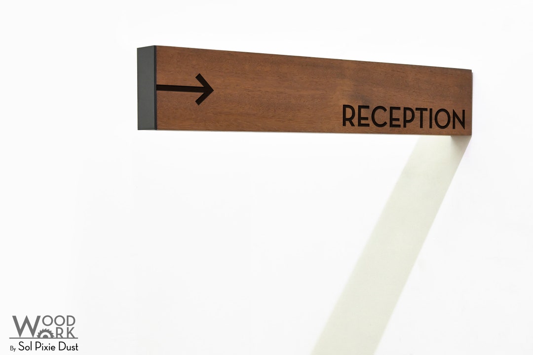 Custom Directional Sign - Reception Sign - Elevator Sign - Lobby Sign ...