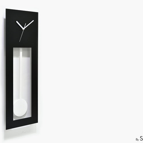 Bluntly Modern Design Grandfather Pendulum Wall Clock / - Etsy