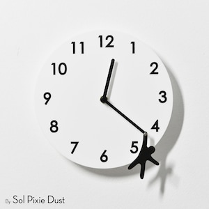 Minimalist Wall Clock With CLOCK FACE - Hanging Man - Wall Decoration ...