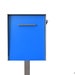 Contemporary Post Mount Mailbox / Aluminum Black Body and Blue - Etsy