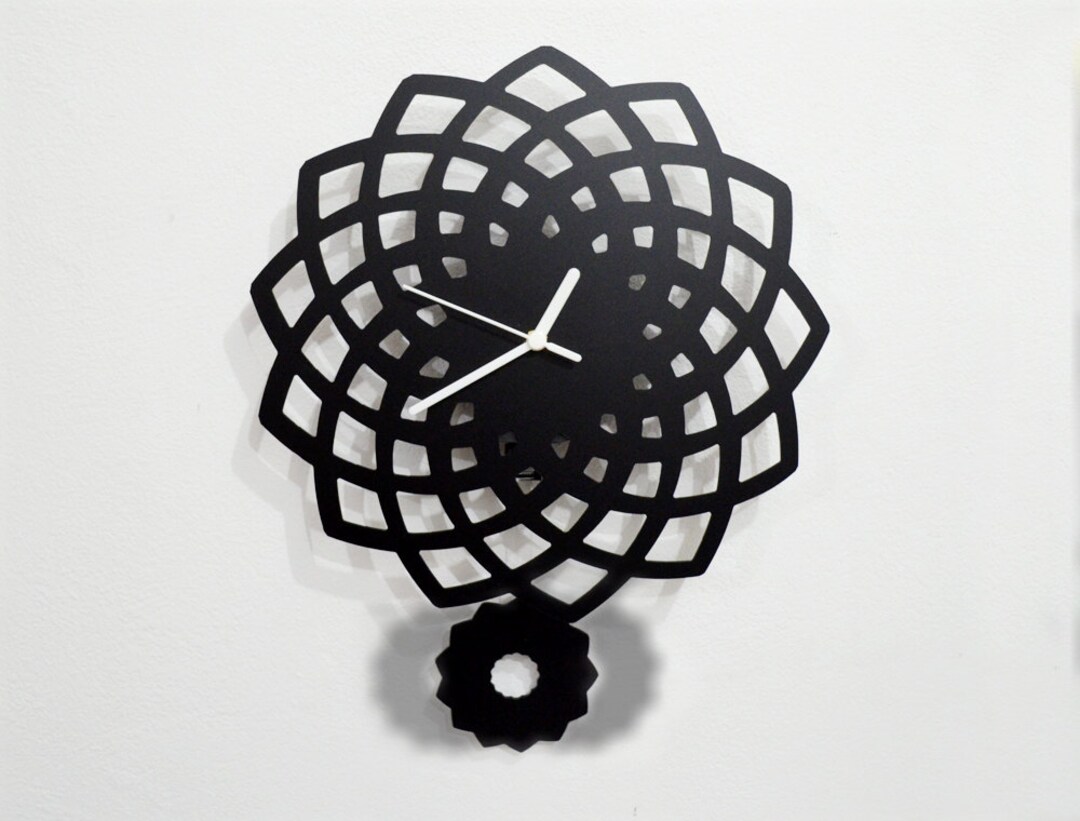 Geometrical Star Pendulum Silhouette - Wall Clock - Etsy