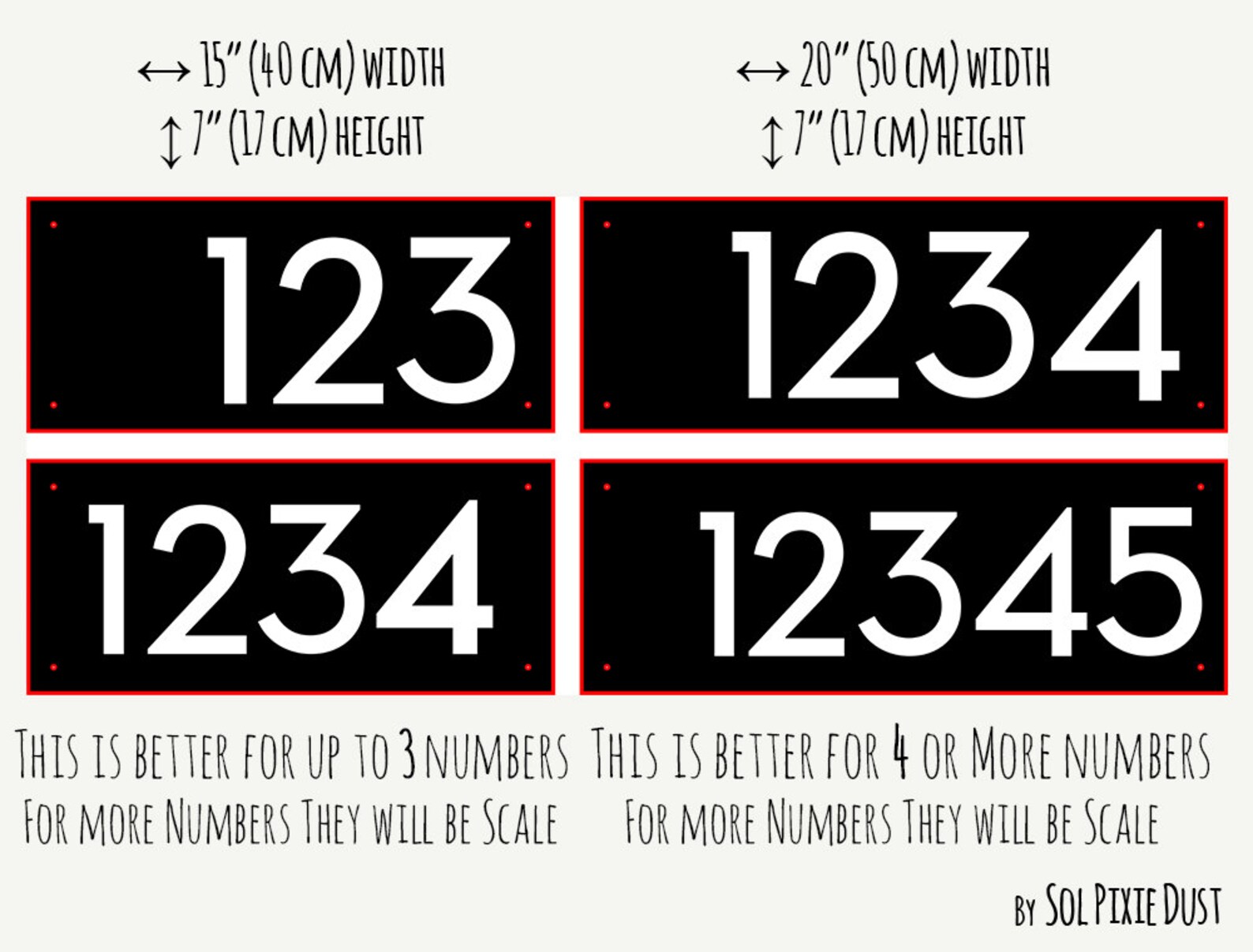 Modern House Numbers Rectangle Black With Beige Acrylic | Etsy