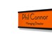 Office Door Name Plate Orange Acrylic Slide Plate Custom - Etsy