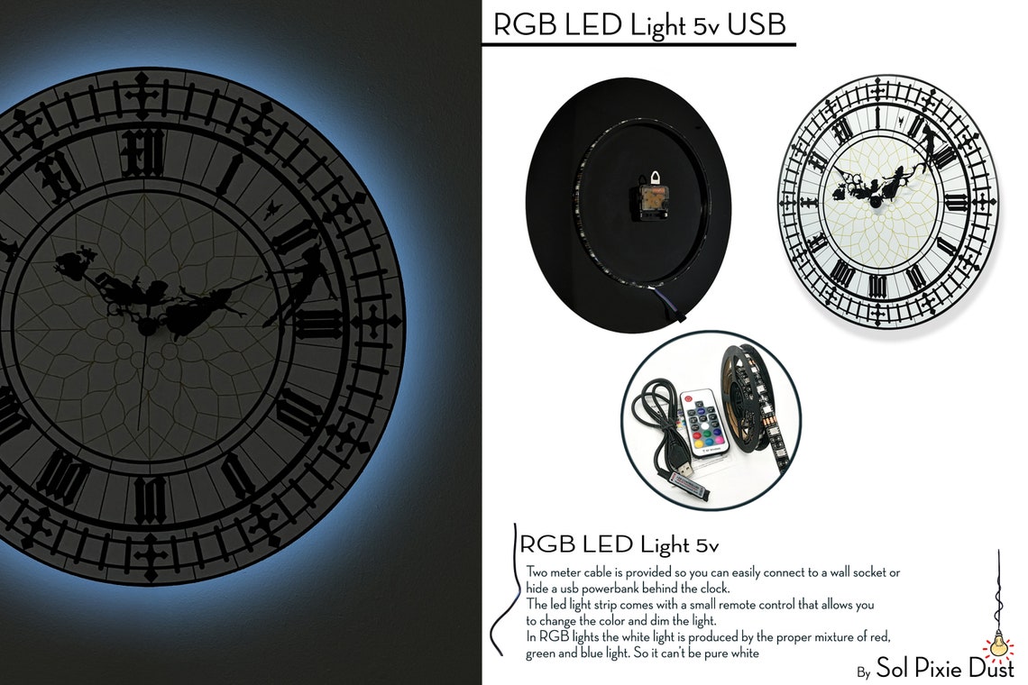 Time Travel Hole Wall Clock - RGB LED 5V Option - Etsy