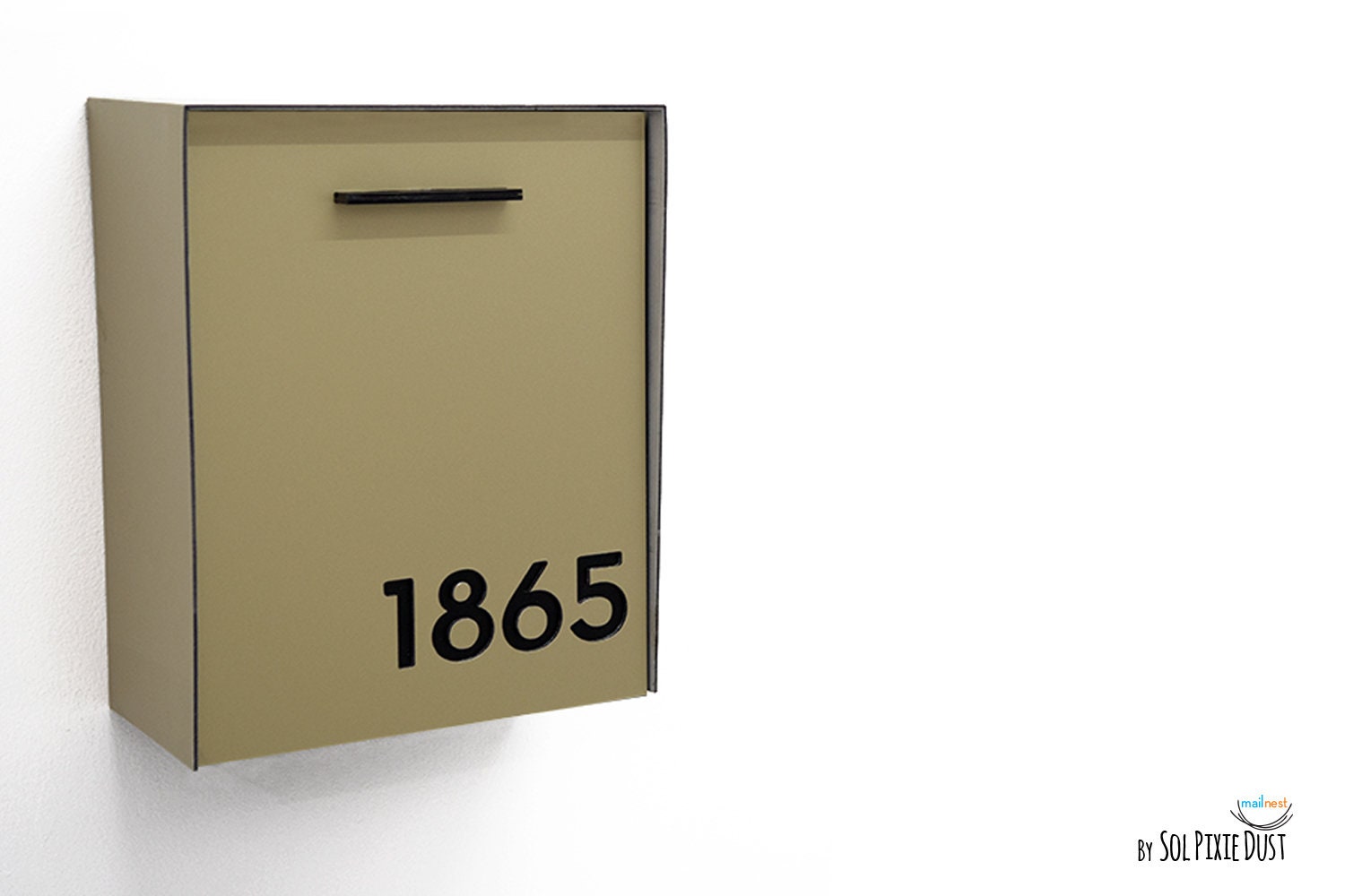 Mailbox With Gold Aluminum Face and Body and Black Acrylic | Etsy