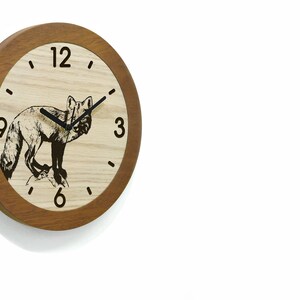 Wooden Round Clock Face - Laser Engraved - Simple Solid Wood Clock ...