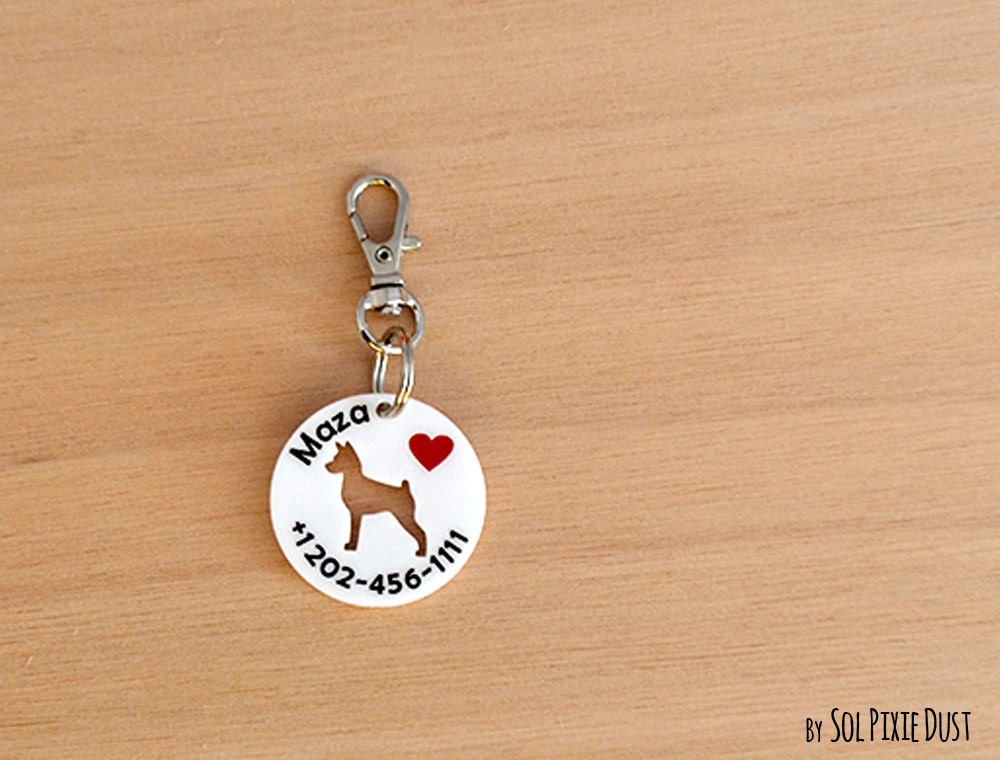 Dog Tag Miniature Pinscher Personalized Pet ID Pet - Etsy