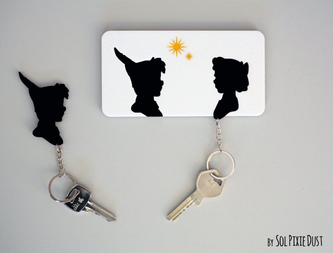 Peter Pan and Wendy - Key Holder - Set of Two Key Chains - Housewarming ...